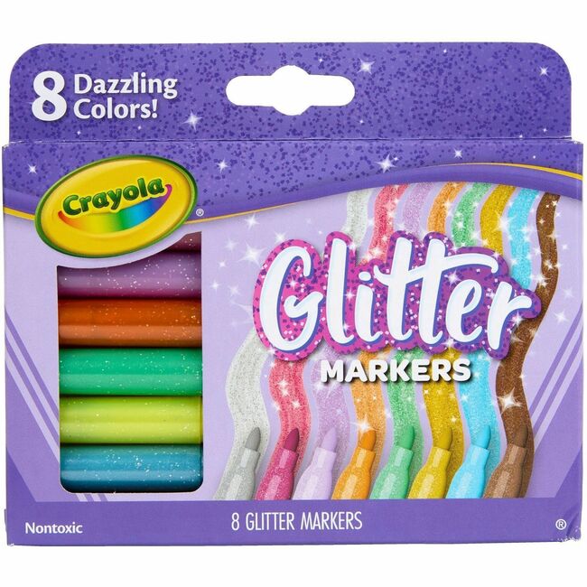 Crayola 8 Color Glitter Markers | Crayola-LLC | CYO588643