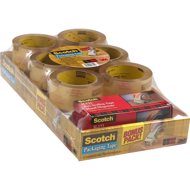 3750 Commercial Grade Packaging Tape with DP300 Dispenser 3 Core 1 88 x ...