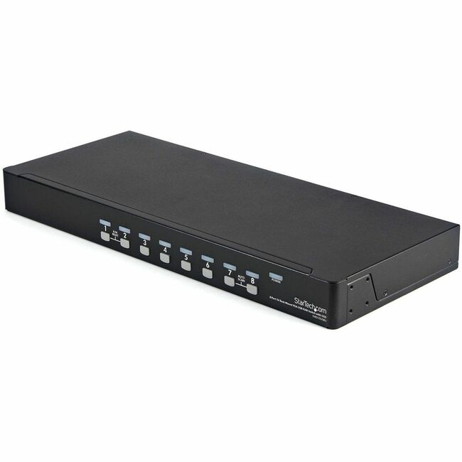 StarTech com 8 Port 1U Rack Mount USB KVM Switch Kit with OSD and ...