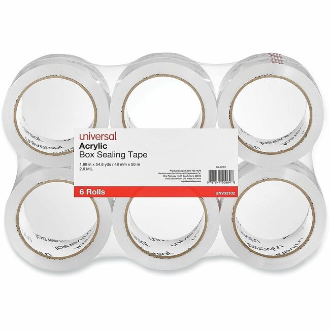 Moving and Storage Packing Tape 3 Core 1 88 x 54 6 yd Clear 6 Pack ...