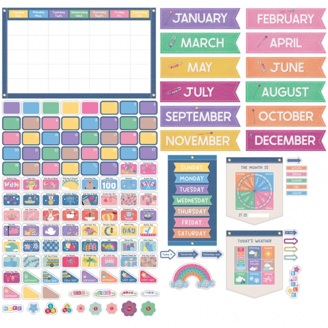 Crafty and Cool Calendar Bulletin Board Set 145 Pieces | CARSON-DELLOSA ...