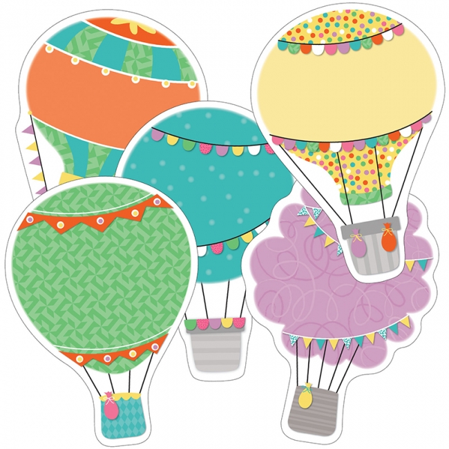 Up and Away Hot Air Balloons Cut Outs Pack of 36 | CARSON-DELLOSA ...
