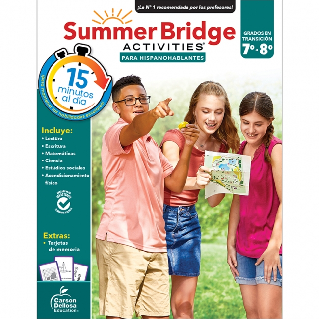 Summer Bridge Activities Spanish Grade 7 8 | CARSON-DELLOSA-EDUCATION ...