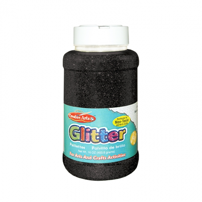 Creative Arts Glitter 16 oz Bottle Black | ADVANTUS | CHL41120