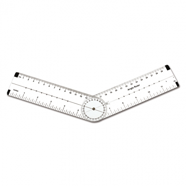 Angle Measurement Ruler Measure Angles to 360 Degrees and Lines to 12 ...