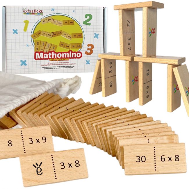 Mathomino Times Tables Multiplication Domino Math Game | EXTASTICKS-LLC ...