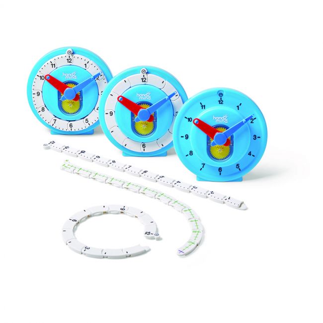 NumberLine Clock Deluxe Set of 6 | LEARNING-RESOURCES | HTM93410