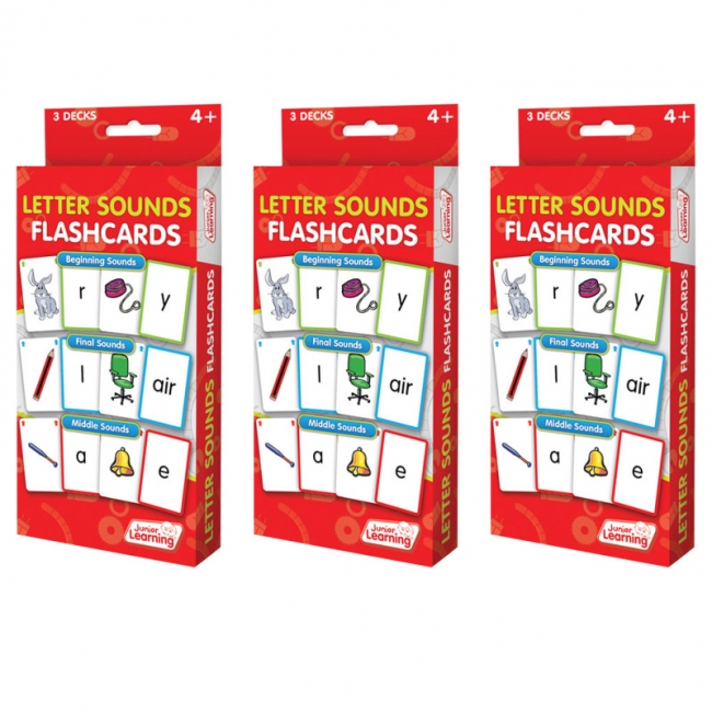 Letter Sound Flashcards 3 Sets Per Pack 3 Packs | JUNIOR-LEARNING | JRL2023