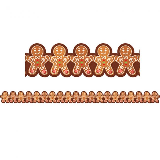 Gingerbread Cookies Die Cut Border Trim 35 Feet | TEACHER-CREATED ...