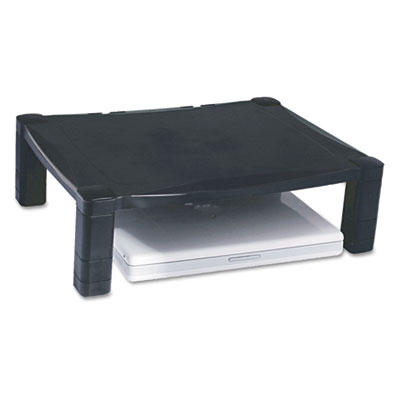 Single Level Monitor Stand 17 x 13 25 x 3 to 6 5 Black Supports 50 lbs ...