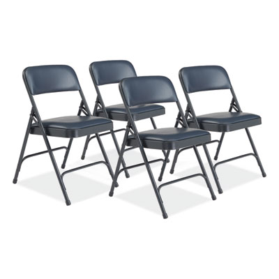 1200 Series Vinyl Dual Hinge Folding Chair Supports Up to 500 lb 17 75 ...